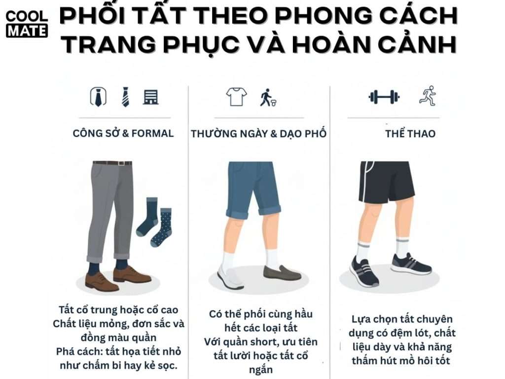 7 cách phối tất cho nam giới giúp outfit chuẩn phong cách